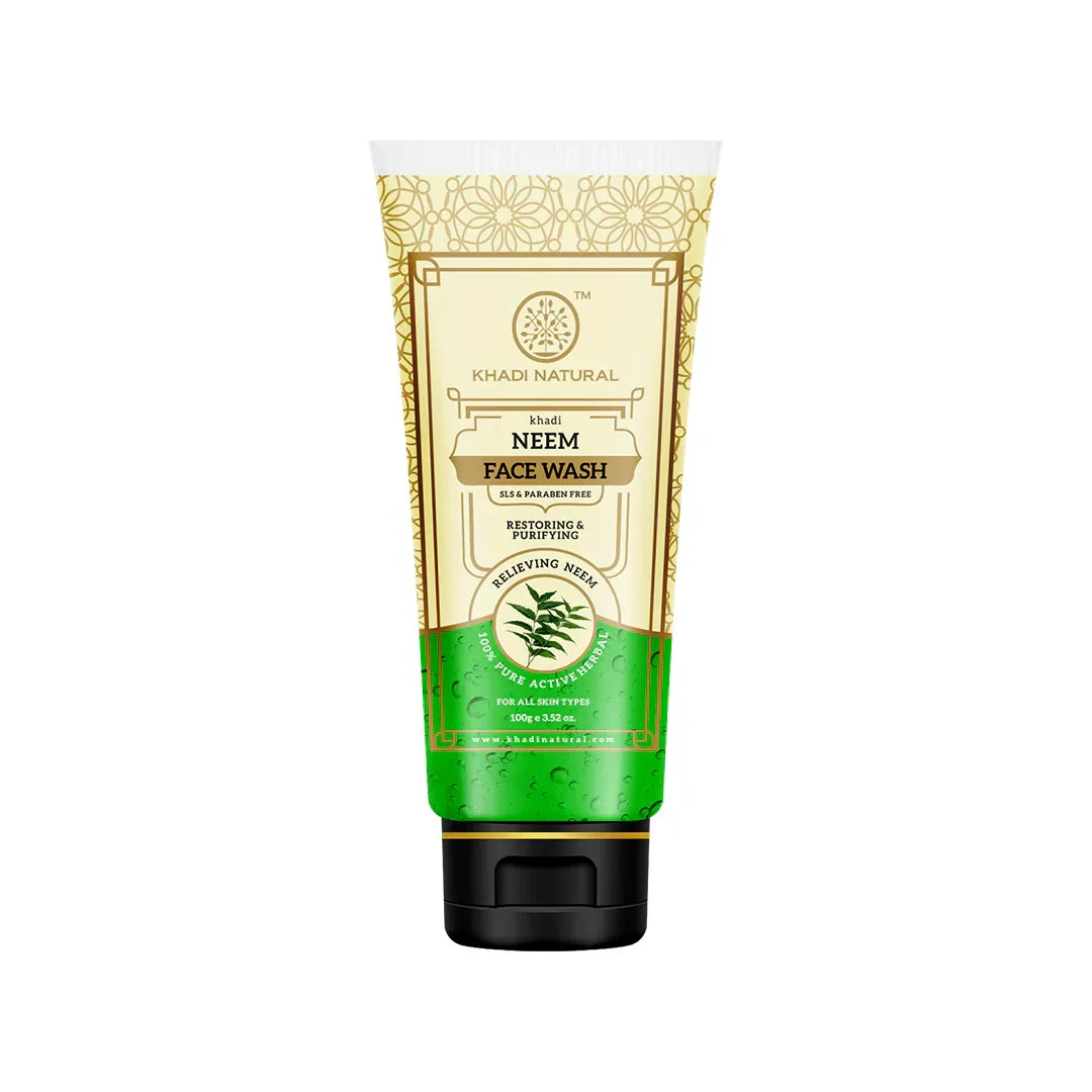 KHADI NATURAL NEEM FACE WASH 100 GM || S10 – RK Bazar Grocery