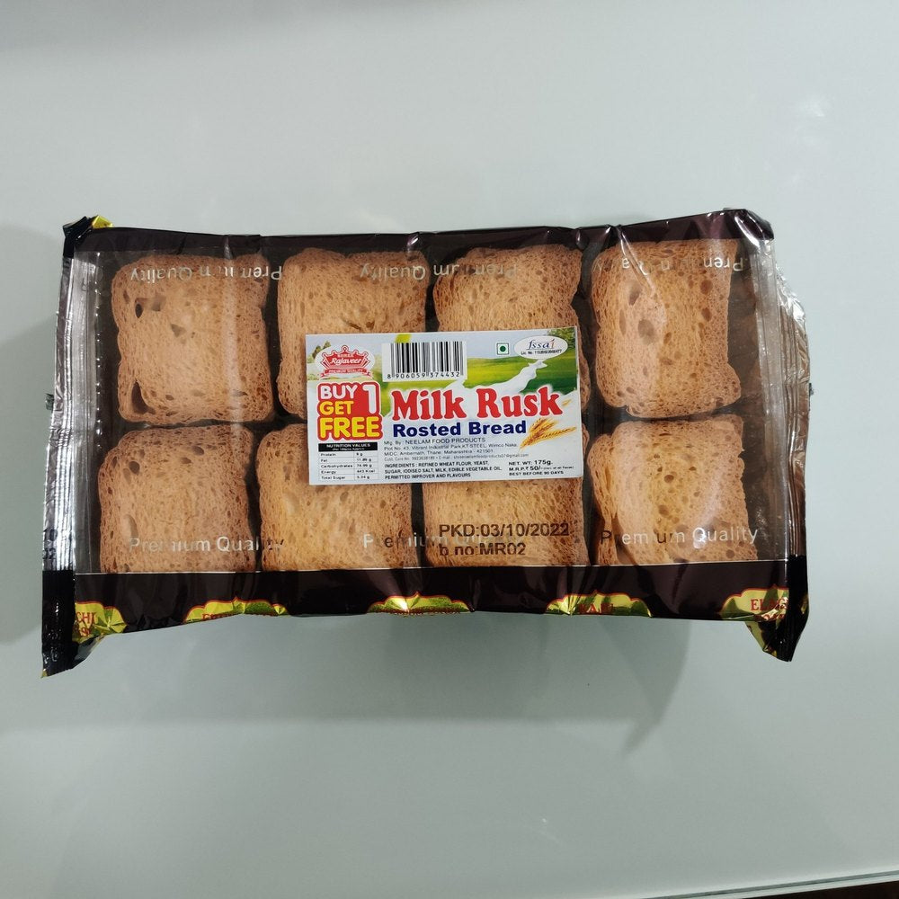 SHREE RAJAVEER MILK RUSK 175 G || S1 – RK Bazar Grocery